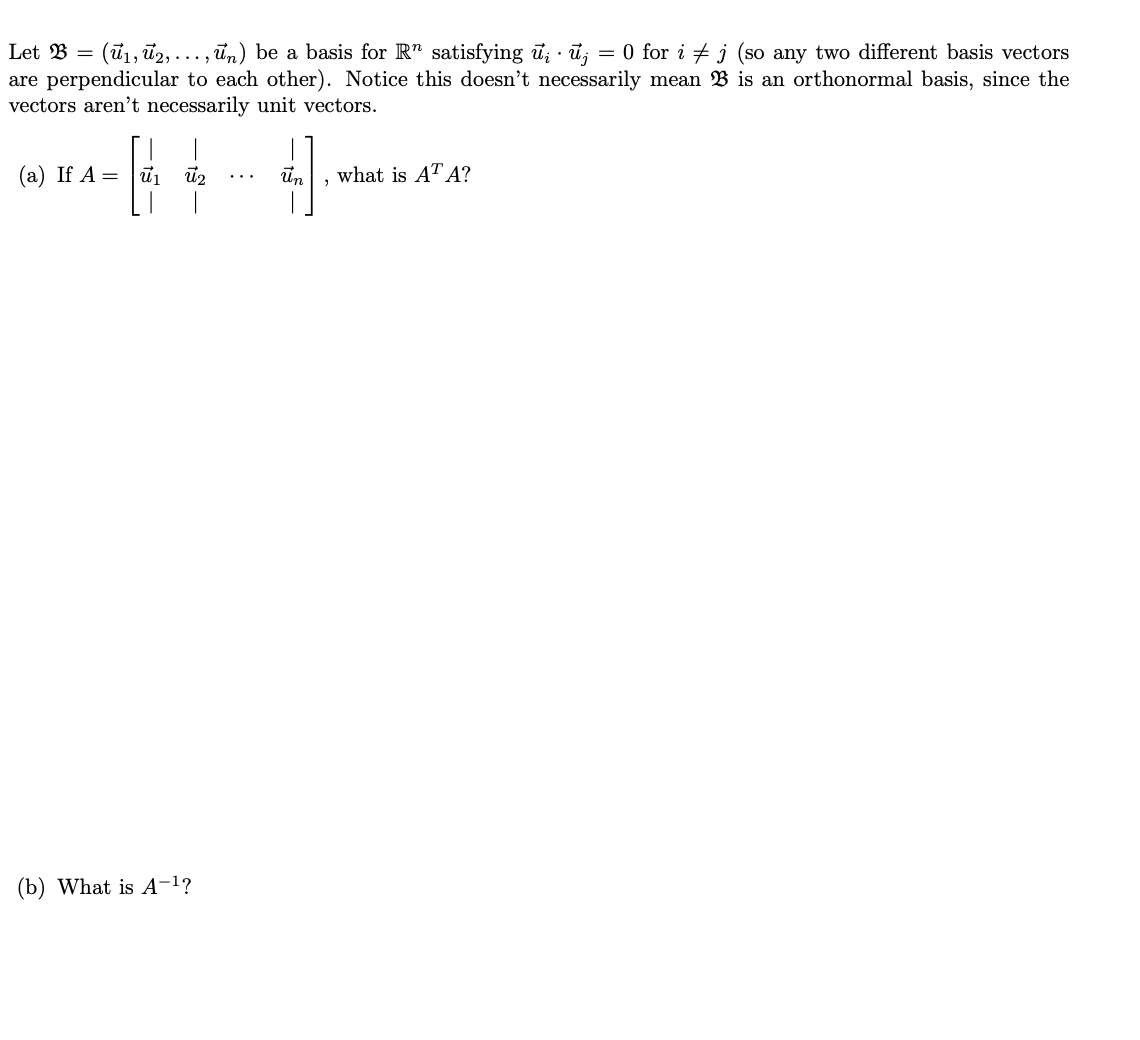 Solved Using Linear Algebra, Can you follow the question, | Chegg.com