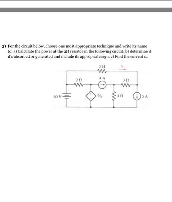 Solved 1) Using the circuit below, apply super mesh concept | Chegg.com