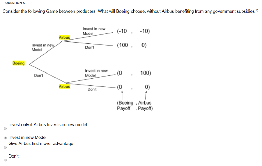 Solved QUESTION 5 Consider the following Game between | Chegg.com