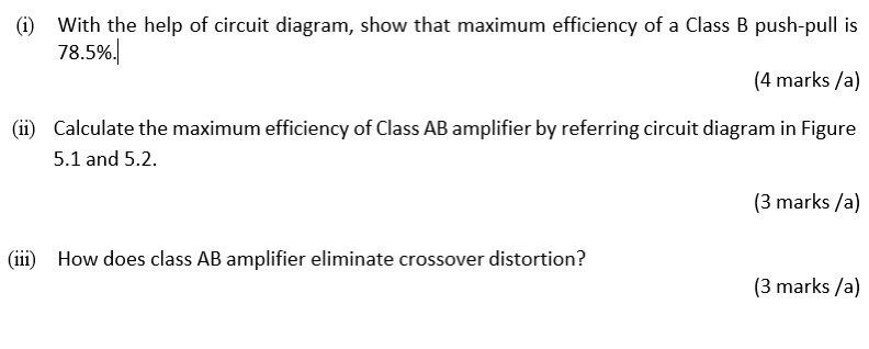 Solved (i) With the help of circuit diagram, show that | Chegg.com