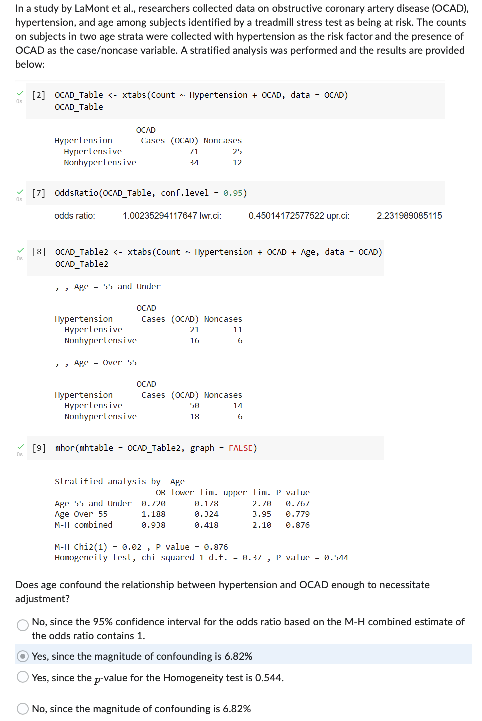 Solved In a study by LaMont et al., researchers collected | Chegg.com