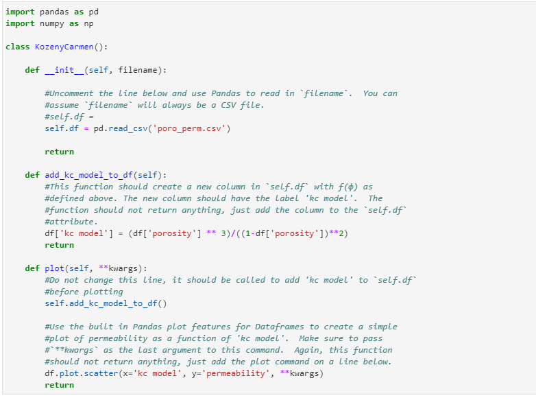 Solved Assignment 9 In Assignment 8 we used NumPy to | Chegg.com