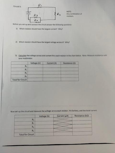 Solved Name: Phet Simulation Lab: Combined Circuits Circuit | Chegg.com
