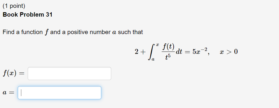 Solved (1 point) Book Problem 21 Consider the function f(x) | Chegg.com