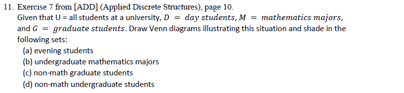Solved 11. Exercise 7 from [ADD] (Applied Discrete | Chegg.com