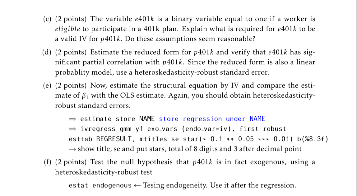 (10 points) [Chapter 15 - IV with Linear Probablity | Chegg.com