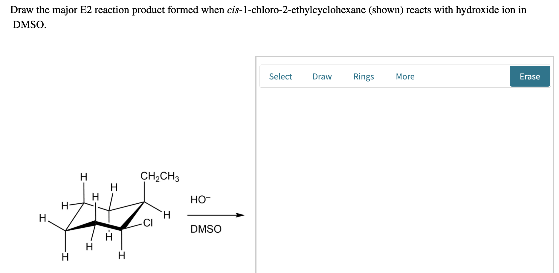 Solved Draw the major E2 reaction product formed when | Chegg.com