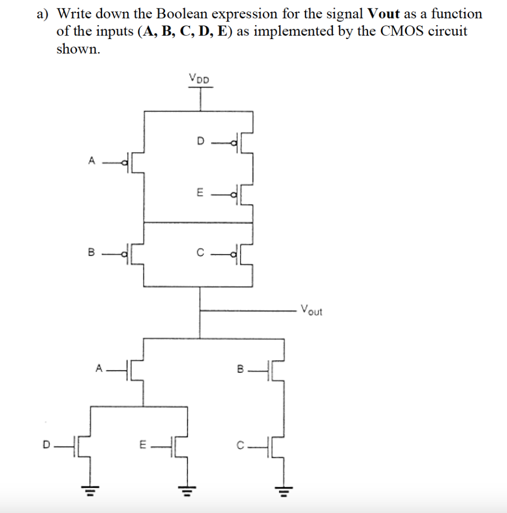 Solved a) Write down the Boolean expression for the signal | Chegg.com