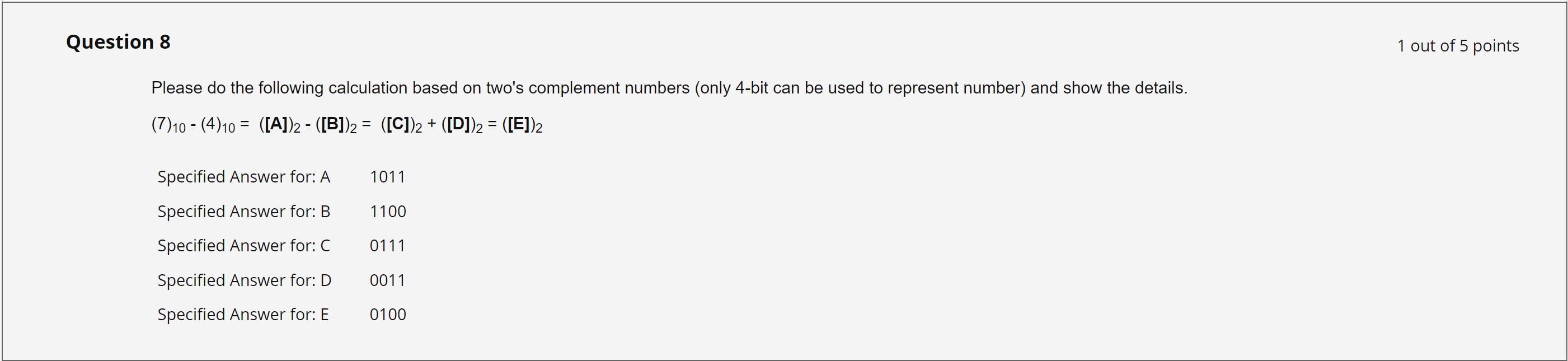Solved Please do the following calculation based on two's | Chegg.com