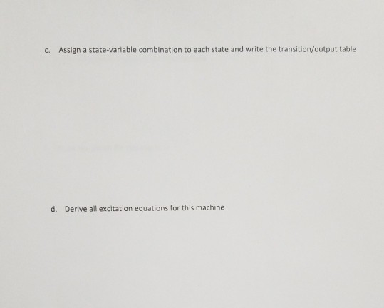 Solved 1 Design A Clocked Synchronous Finite State Machine
