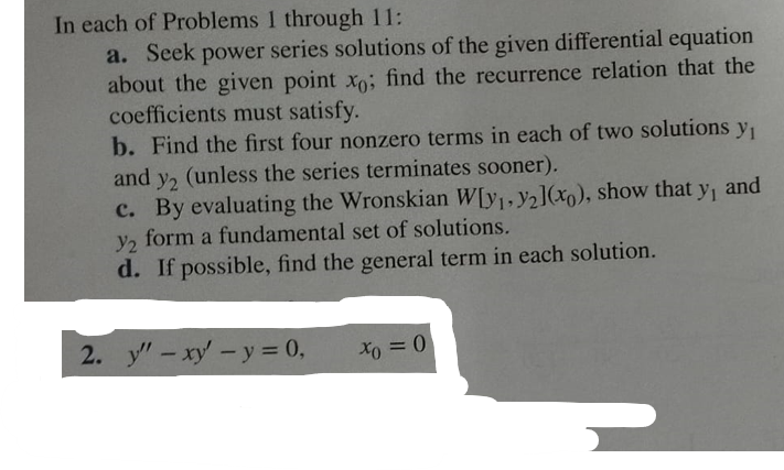 Solved In each of Problems 1 through 11 : a. Seek power | Chegg.com