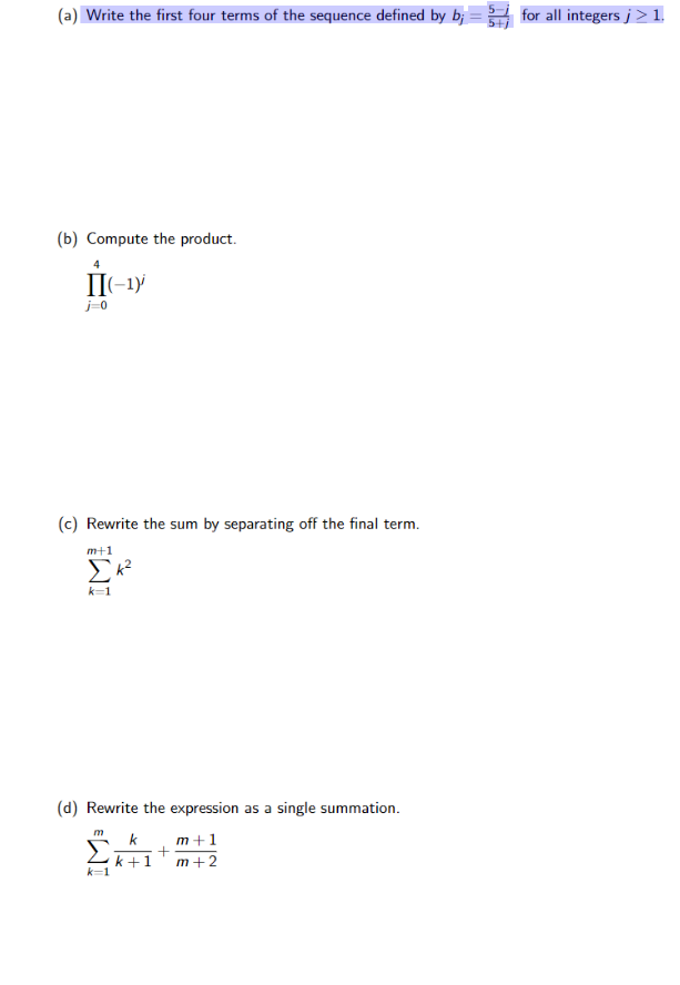 Solved (a) Write the first four terms of the sequence | Chegg.com