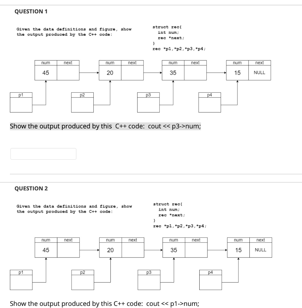 Solved QUESTION 1 Given the data definitions and figure, | Chegg.com