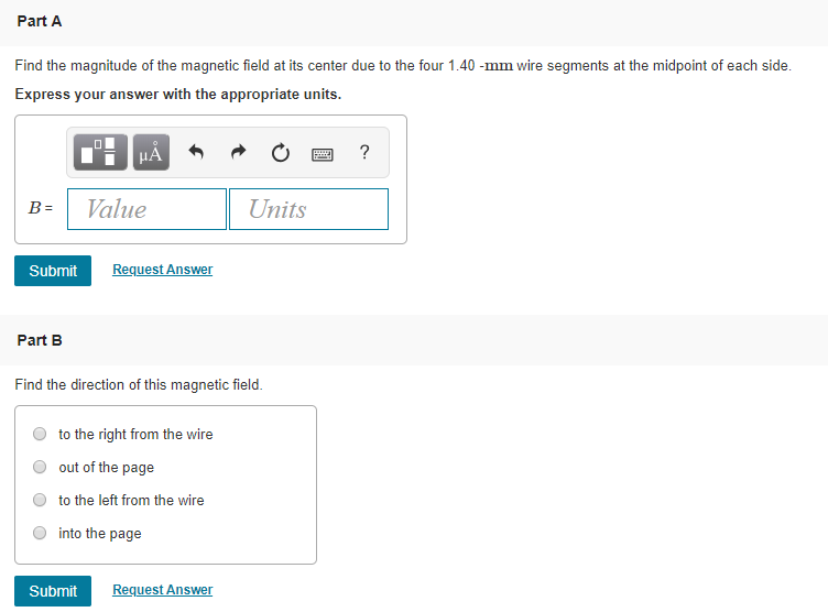 Solved A square wire loop 13.0 cm on each side carries a | Chegg.com
