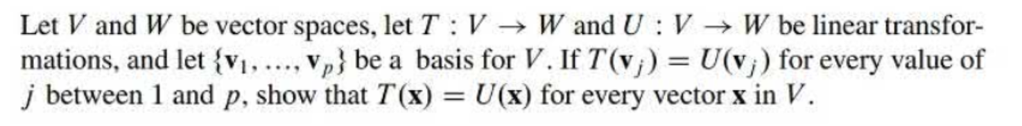 Solved Let V and W be vector spaces, let T : V → Wand U: V → | Chegg.com