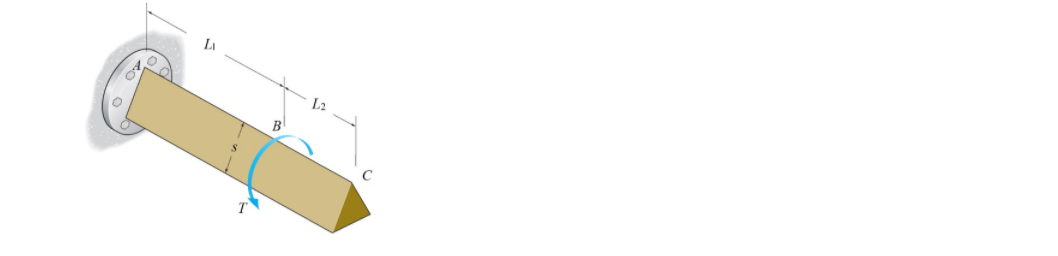 Solved The brass shaft has an equilateral triangle cross | Chegg.com