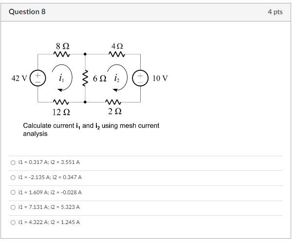 Solved Calculate Current I1 And I2 Using Mesh Current 0841
