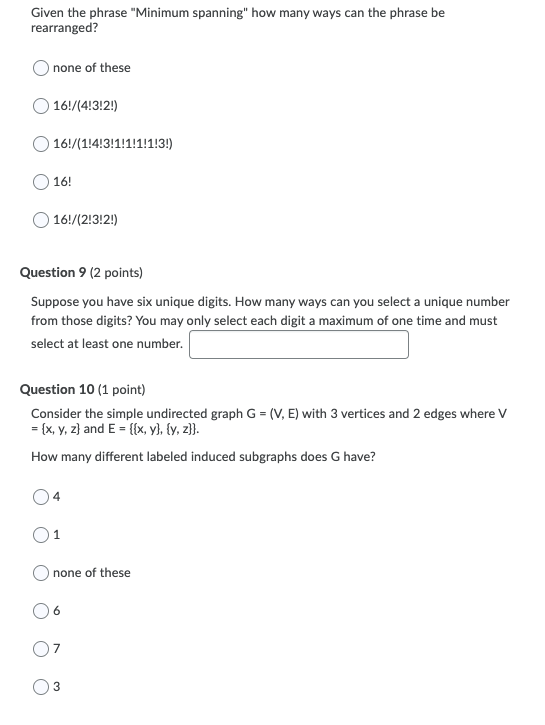 Solved DISCRETE MATHEMATICS - BASIC QUESTIONS - NO NEED FOR | Chegg.com
