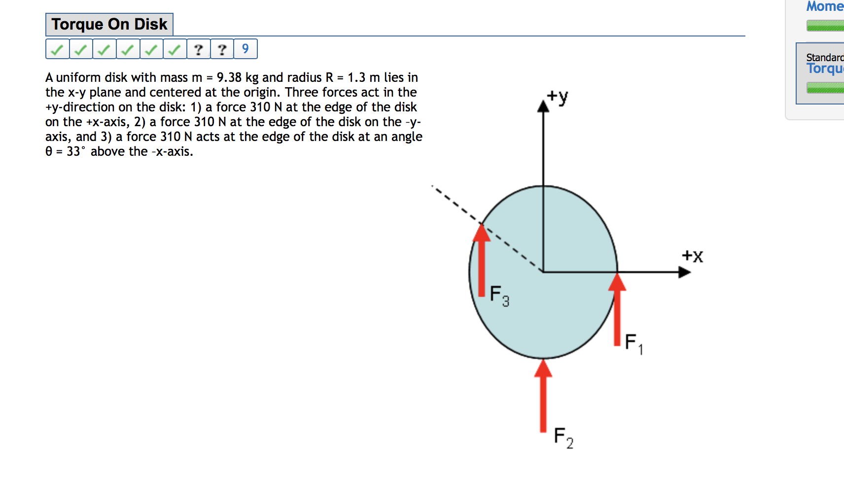 Solved Why is there no net torque in the X or Y | Chegg.com