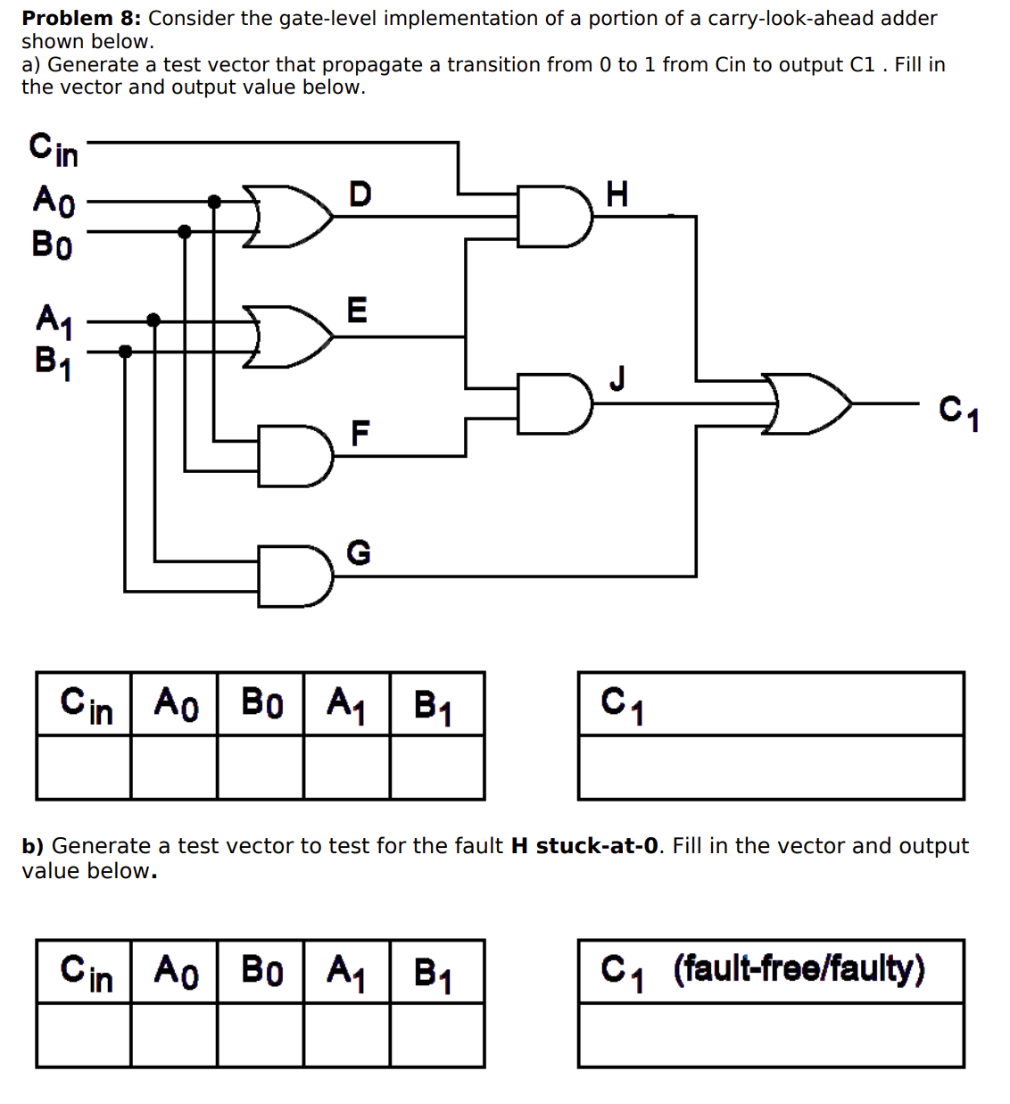 Solved Problem 8: Consider the gate-level implementation of | Chegg.com