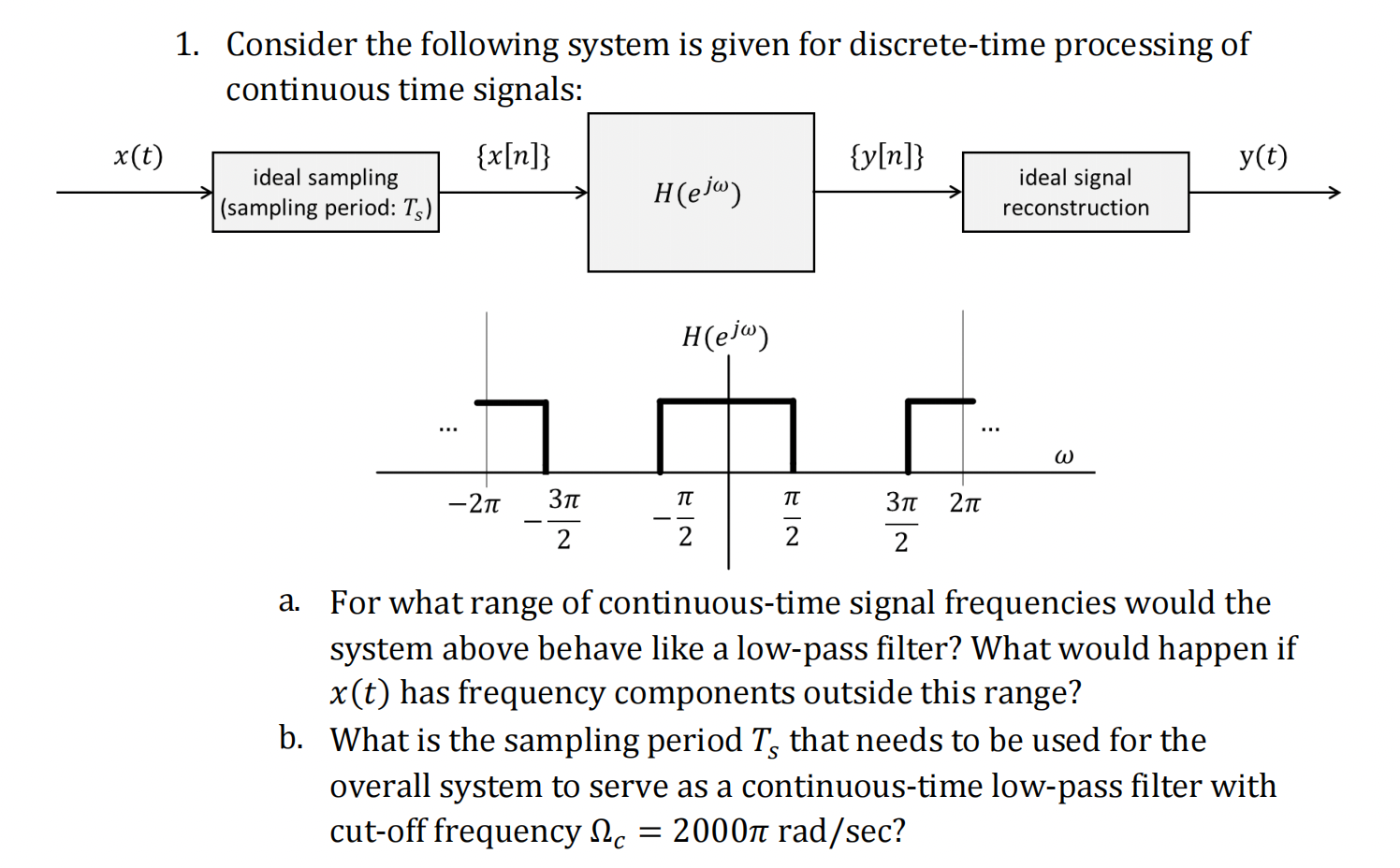 Solved 1 Consider The Following System Is Given For