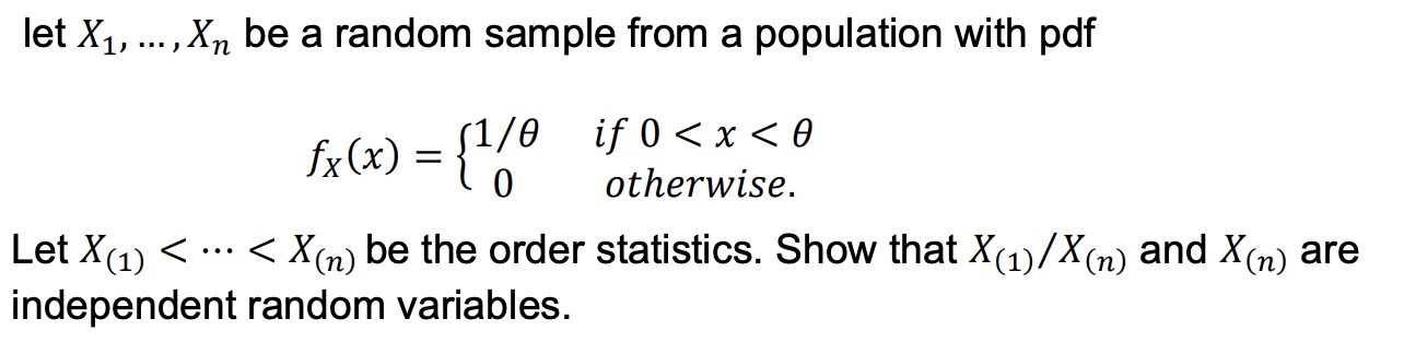 Solved let X1,…,Xn be a random sample from a population with | Chegg.com