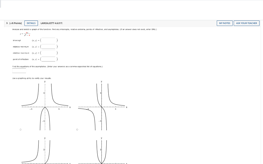 Solved Analyze and sketch a graph of the function. Find any | Chegg.com