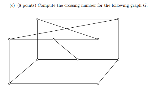Solved 5. (a) (6 points) Compute the crossing number for the | Chegg.com