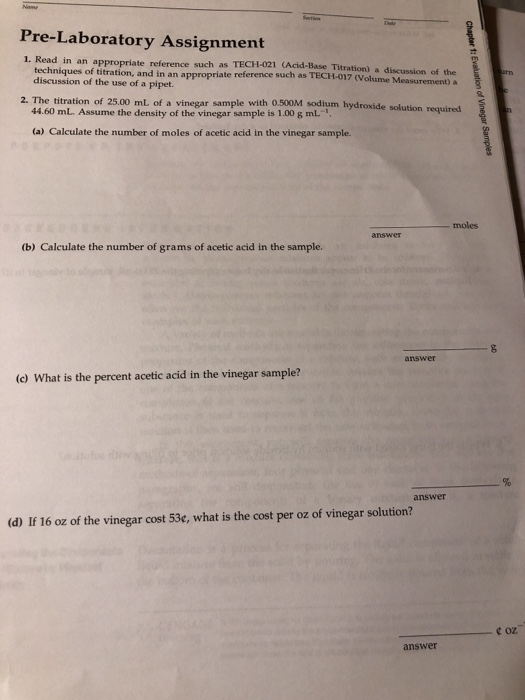 Solved Pre-Laboratory Assignment 1. Read in an appropriate | Chegg.com