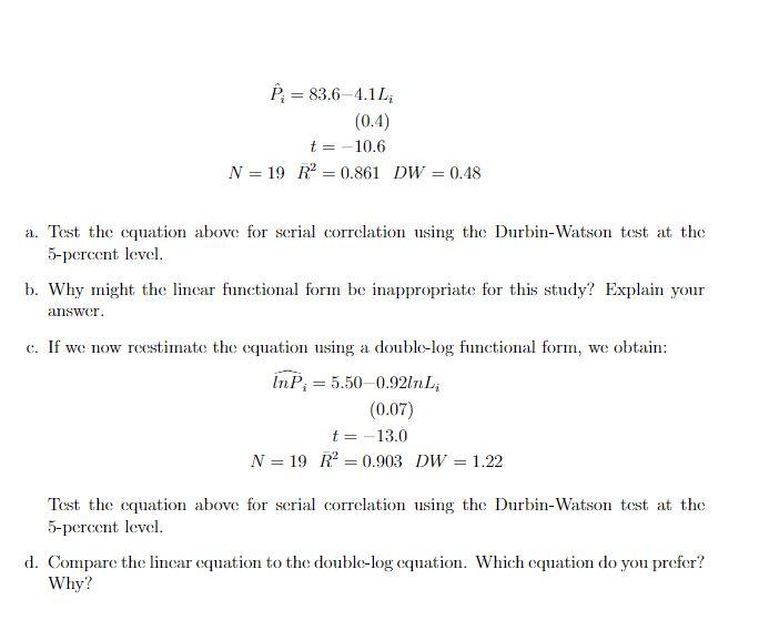 As an example of impure serial correlation caused by | Chegg.com