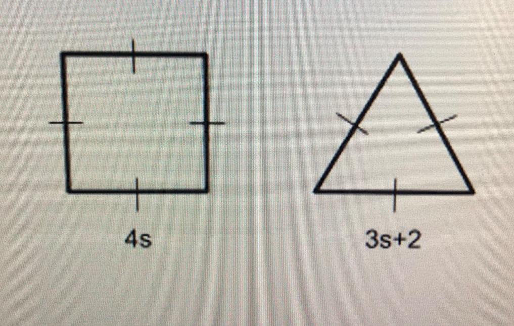 Solved The equilateral square and triangle shown have the | Chegg.com