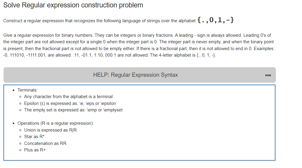Solved Solve Regular expression construction problem | Chegg.com