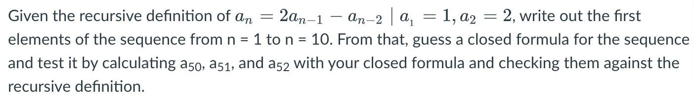Solved Given the recursive definition of | Chegg.com