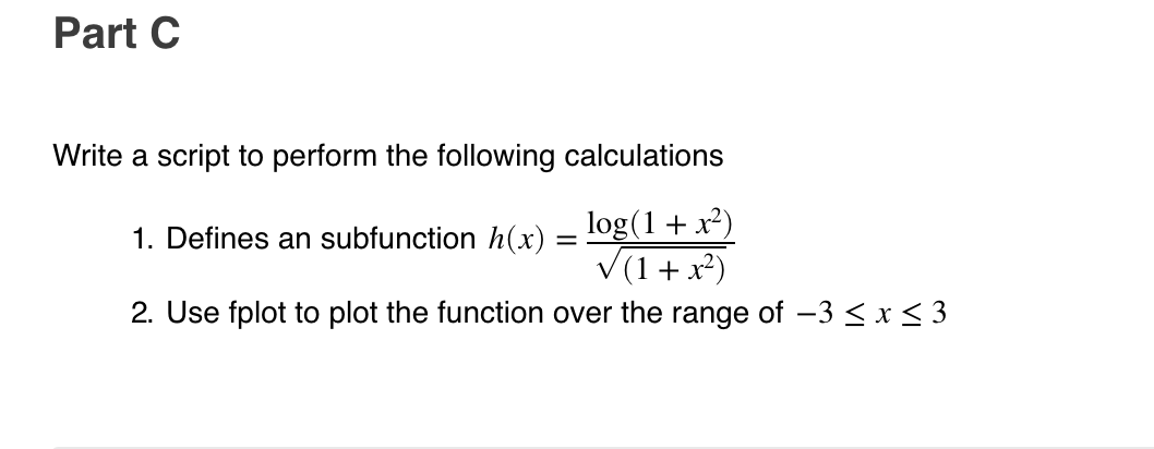 Solved Part C Write A Script To Perform The Following 