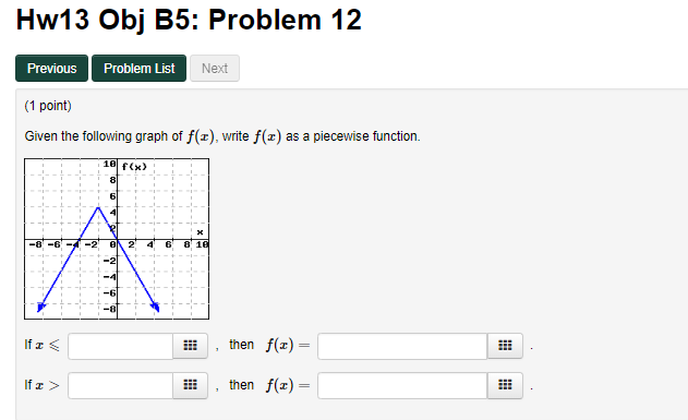 Solved Hw13 Obj B5: Problem 12 Previous Problem List (1 | Chegg.com Solved Hw13 Obj B5: Problem 12 Previous Problem List (1 | Chegg.com