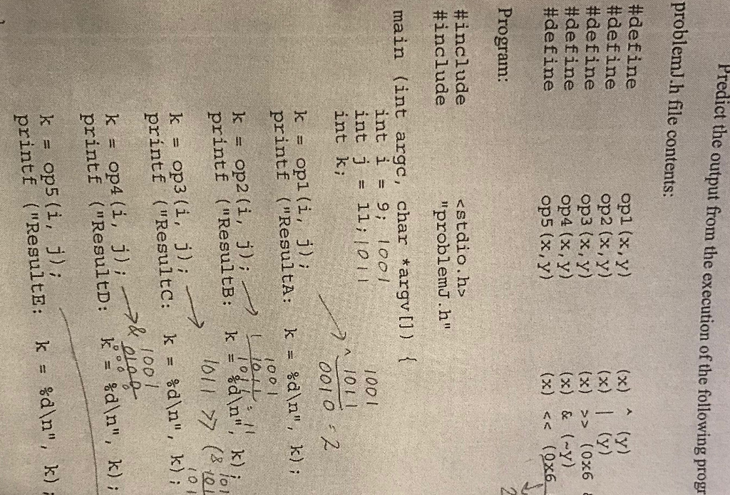 Solved Predict the output from the execution of the | Chegg.com