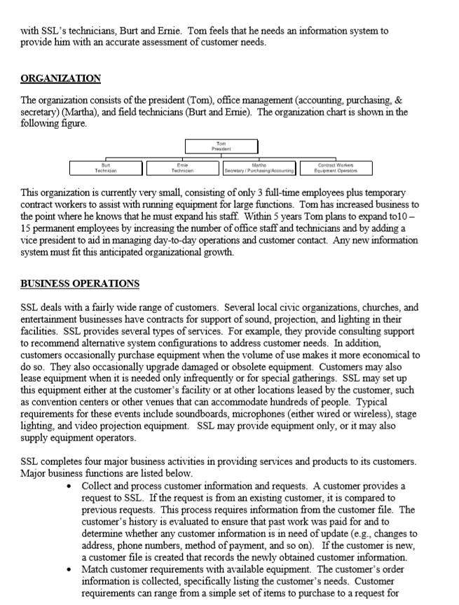 Solved Create a "System Request" for the SSL Inc. The | Chegg.com