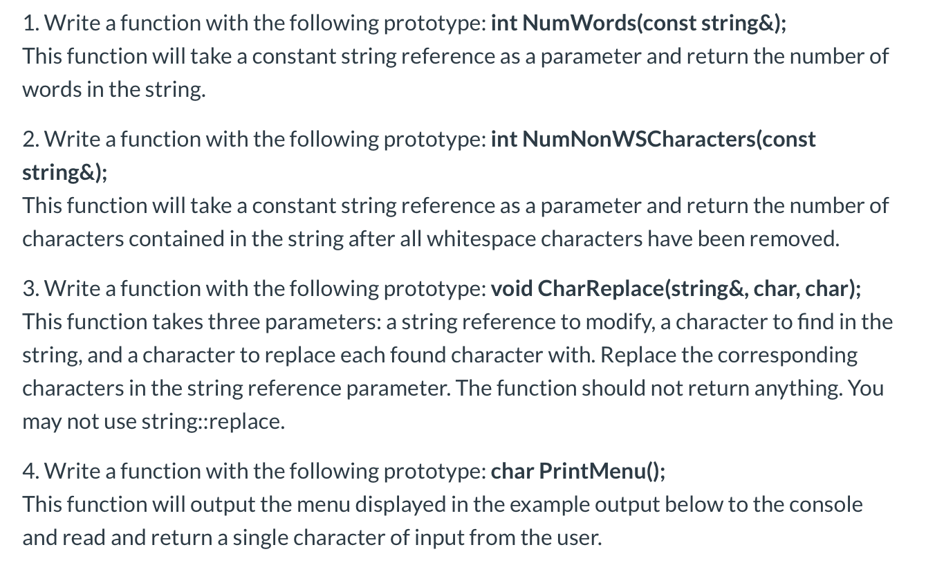 Solved In this assignment, you will be writing a simple | Chegg.com