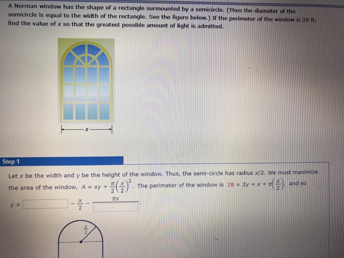 Solved A Norman window has the shape of a rectangle | Chegg.com