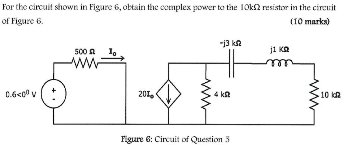 For the circuit shown in Figure 6 , obtain the | Chegg.com