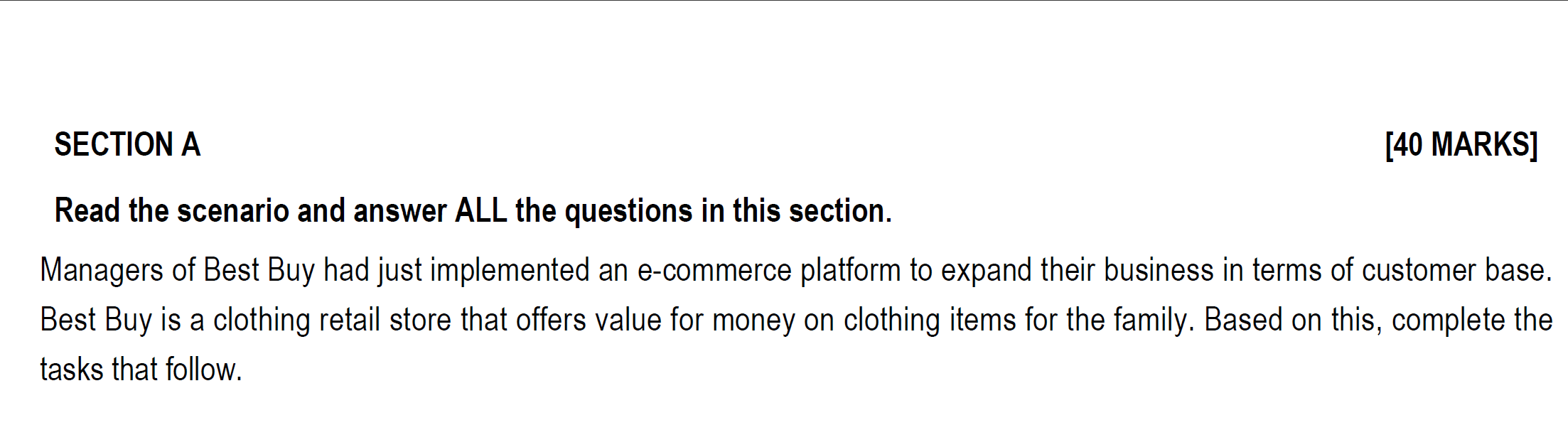Solved SECTION A [40 MARKS] Read the scenario and answer ALL | Chegg.com