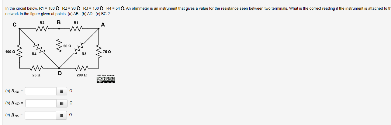 Solved network in the figure given at points: (a) AB (b) AD | Chegg.com
