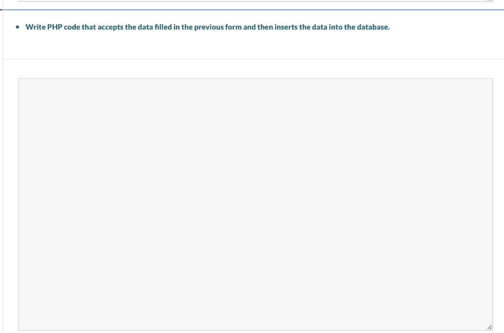 Solved Write the HTML code that generates the following form | Chegg.com