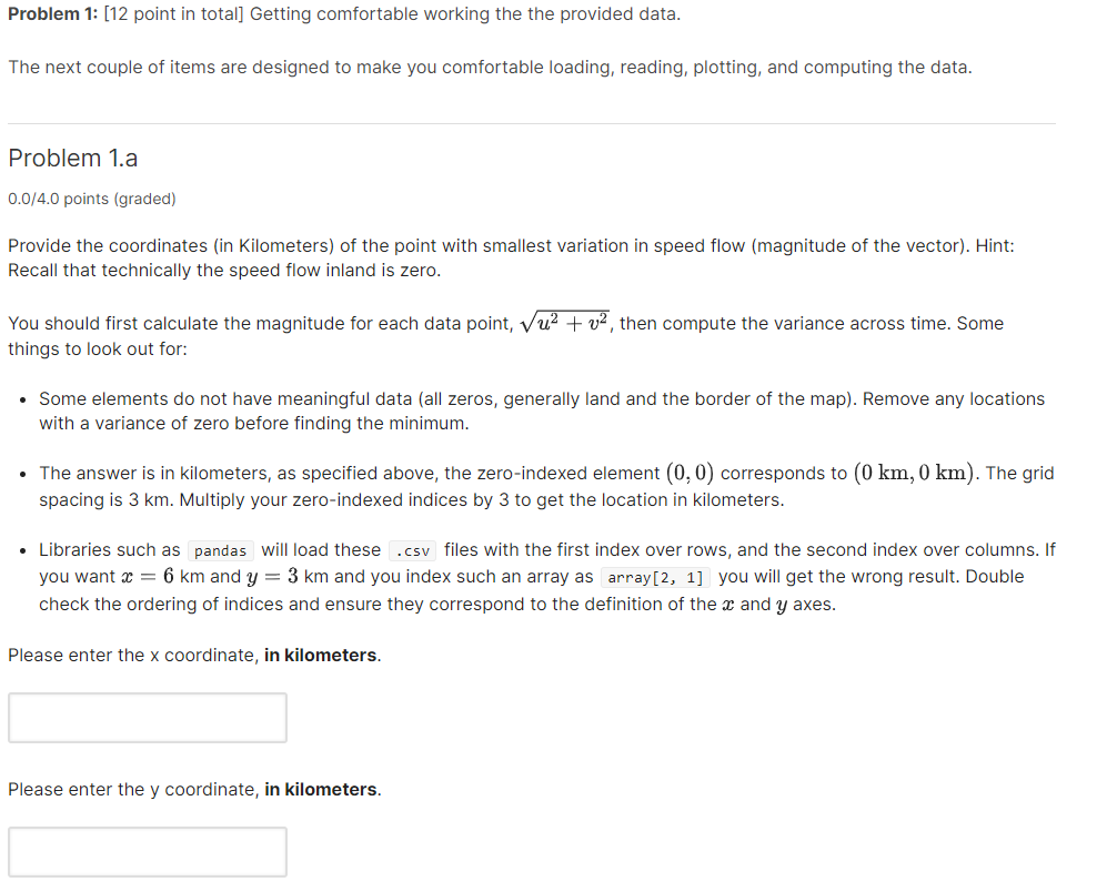 Solved Problem 1: [12 point in total] Getting comfortable | Chegg.com