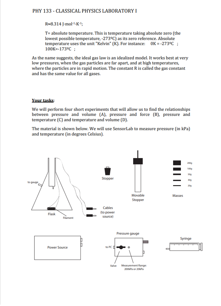 Solved PHY 133 - CLASSICAL PHYSICS LABORATORY I Name: | Chegg.com