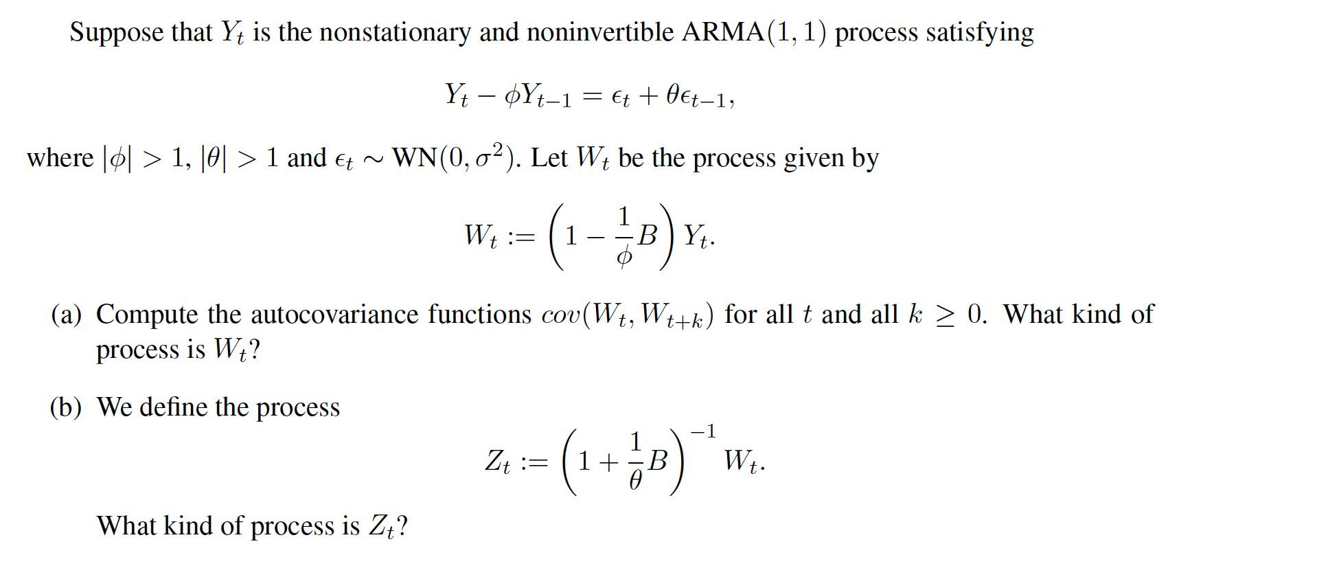 Solved Suppose that Yt is the nonstationary and | Chegg.com