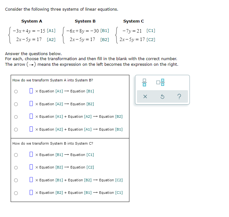 Solved Consider the following three systems of linear | Chegg.com