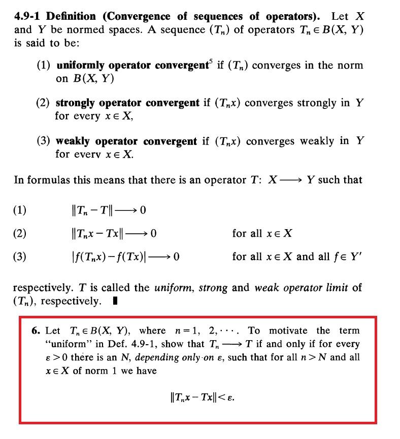 Solved 4.9-1 Definition (Convergence of sequences of | Chegg.com