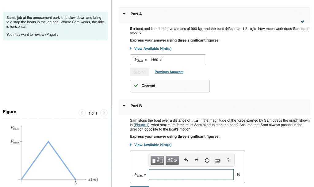 Solved Sam's job at the amusement park is to slow down and | Chegg.com