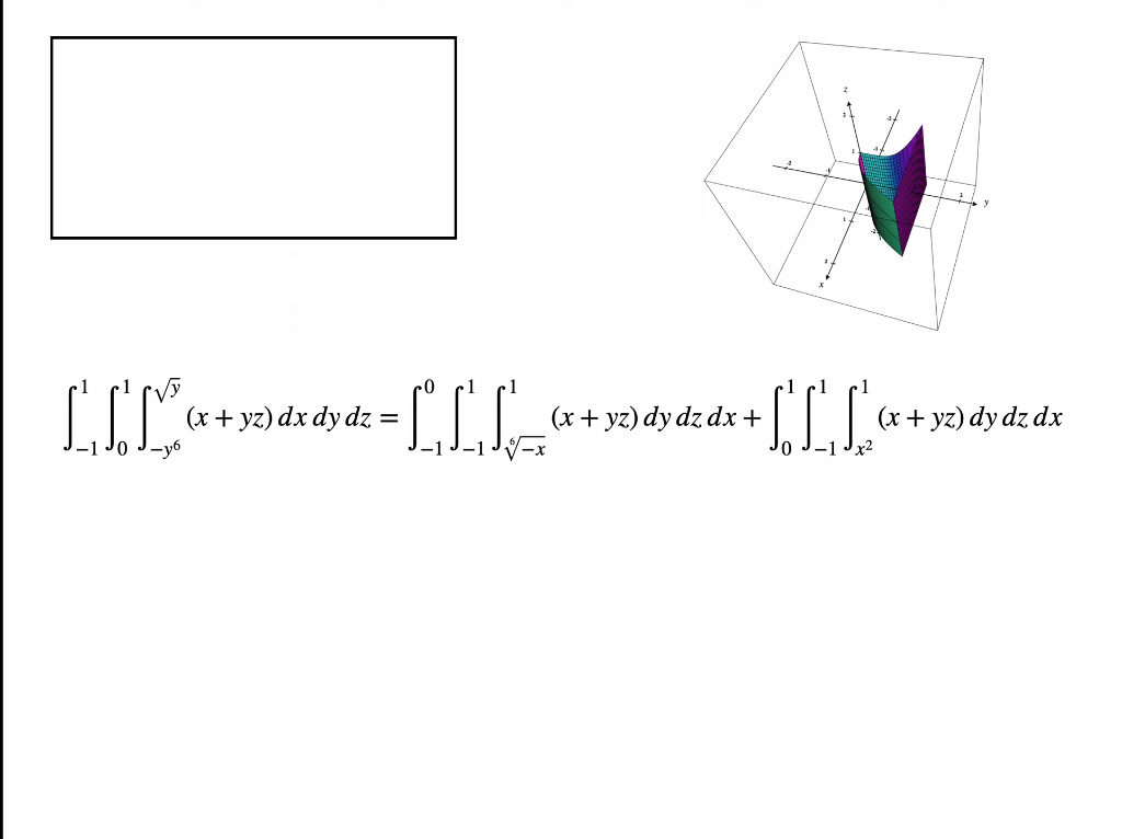 Solved rewrite the triple integral with integrand x+yz in | Chegg.com